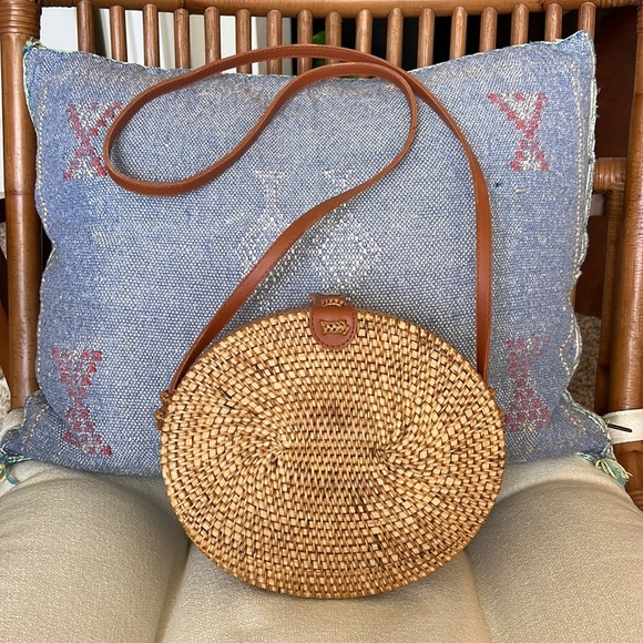 Bags | Handmade Rattan Crossbody Purse | Poshmark